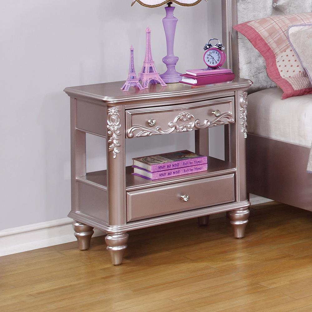 Caroline Metallic Lilac Nightstand – SAMS MATTRESS & FURNITURE