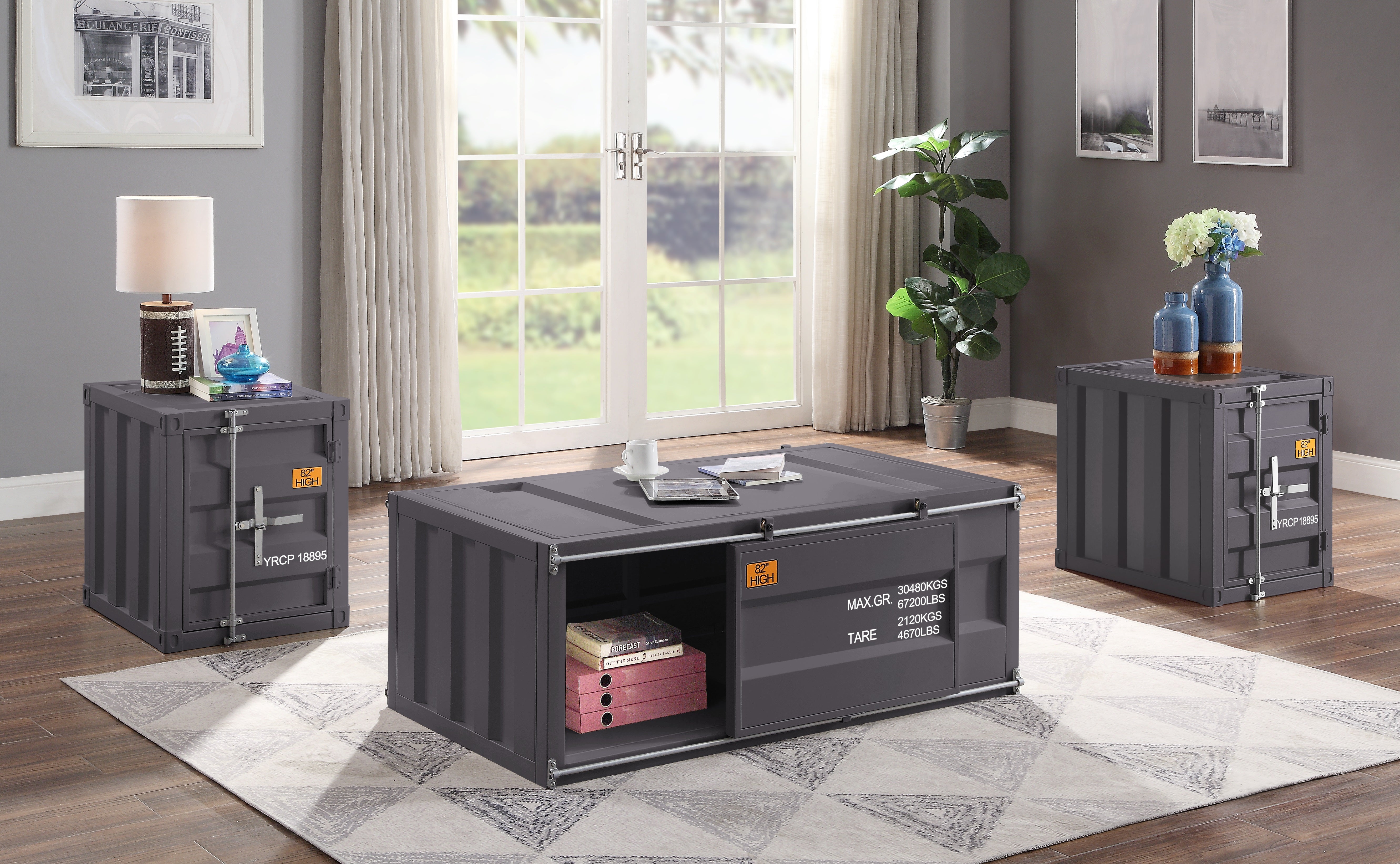 Cargo Gunmetal Coffee Table – SAMS MATTRESS & FURNITURE