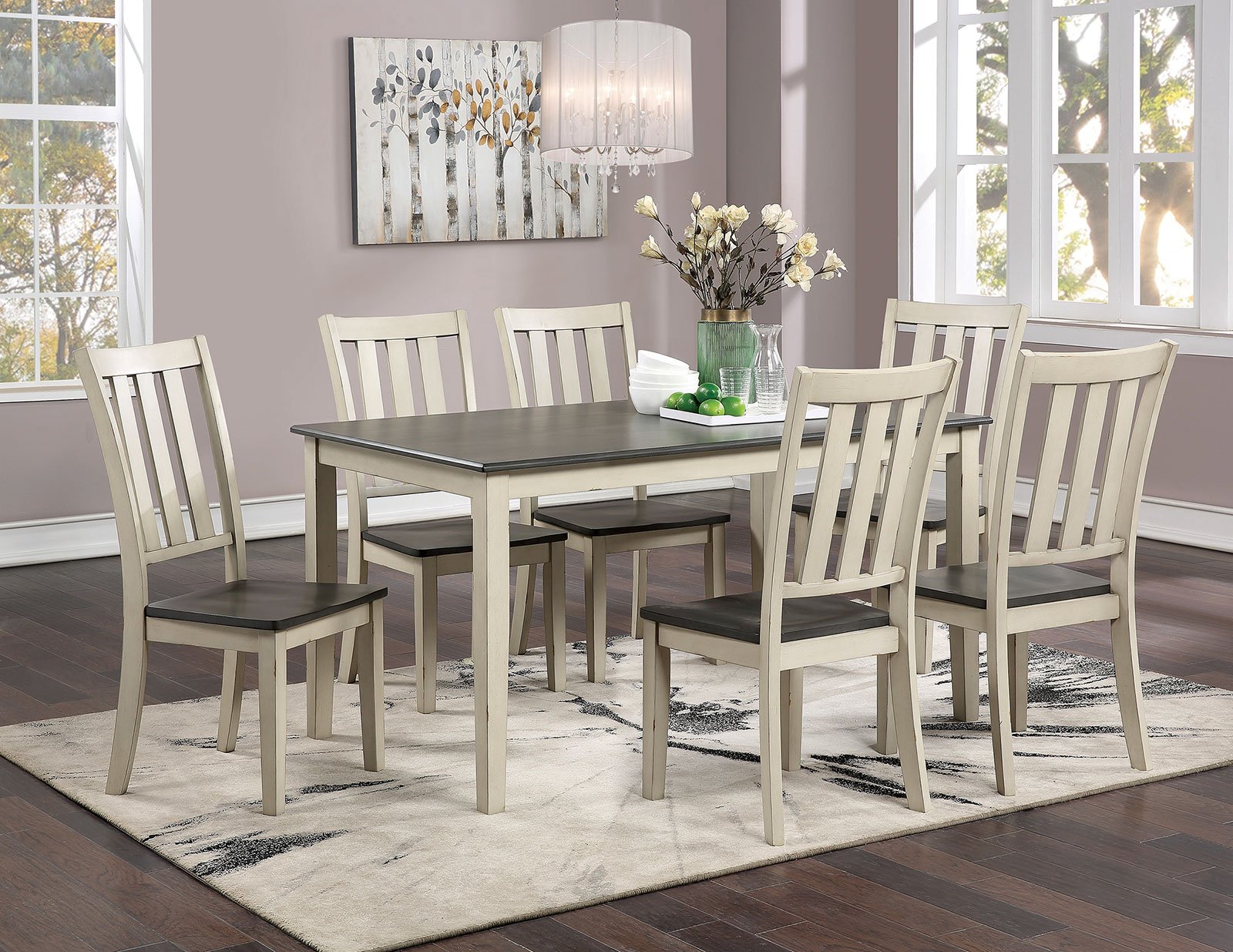 Frances Rustic 7 Pc. Dining Table Set – SAMS MATTRESS & FURNITURE
