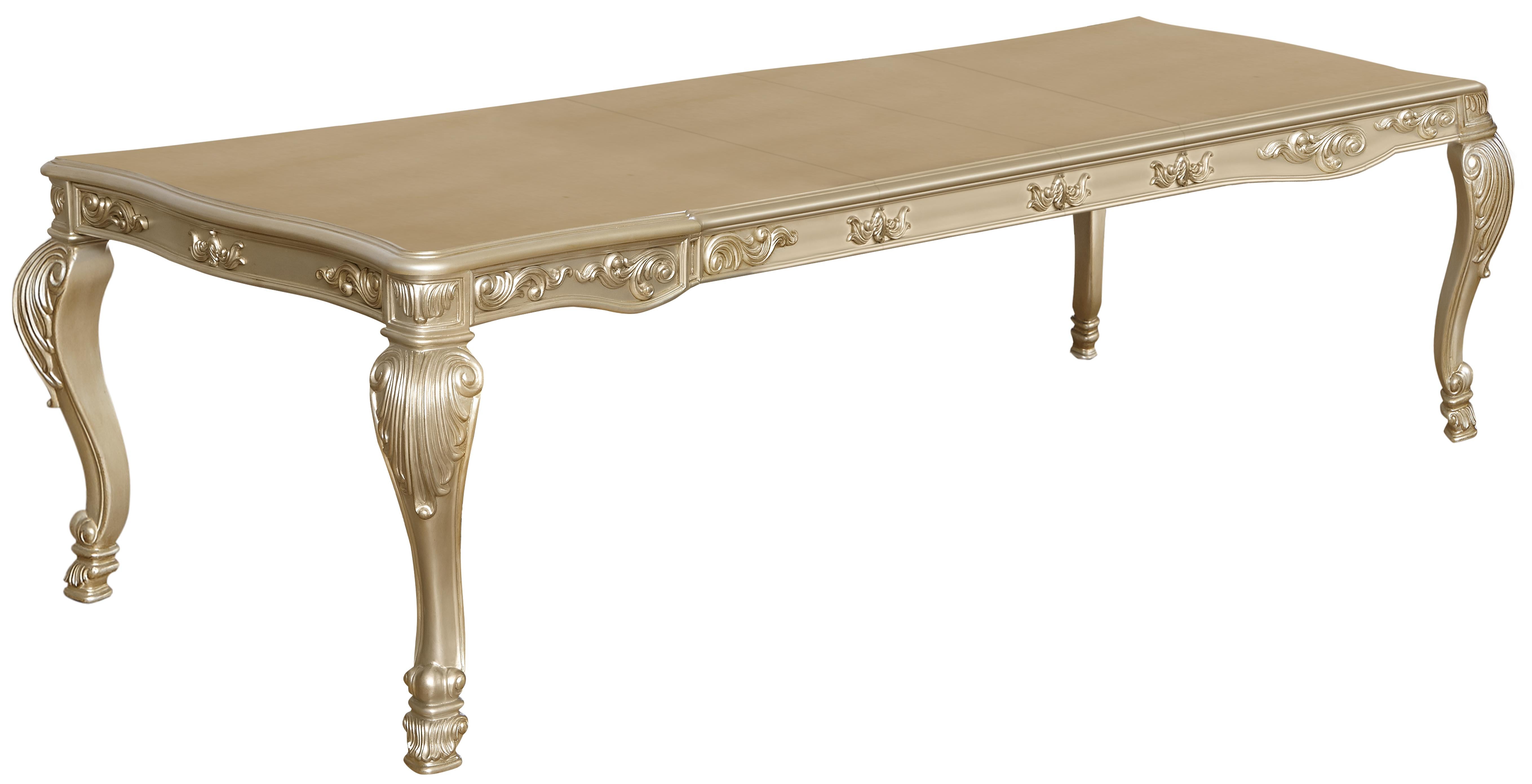 Miranda Transitional Style Dining Table in Gold finish Wood – SAMS ...