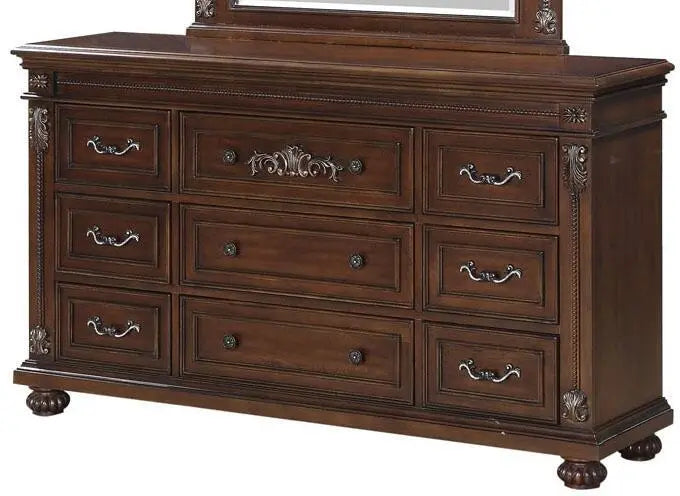 Destiny 6Pc Traditional Bedroom Set in Cherry Finish by Cosmos Furnitu ...