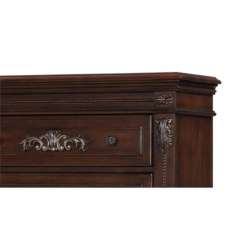 Destiny 6Pc Traditional Bedroom Set in Cherry Finish by Cosmos Furnitu ...