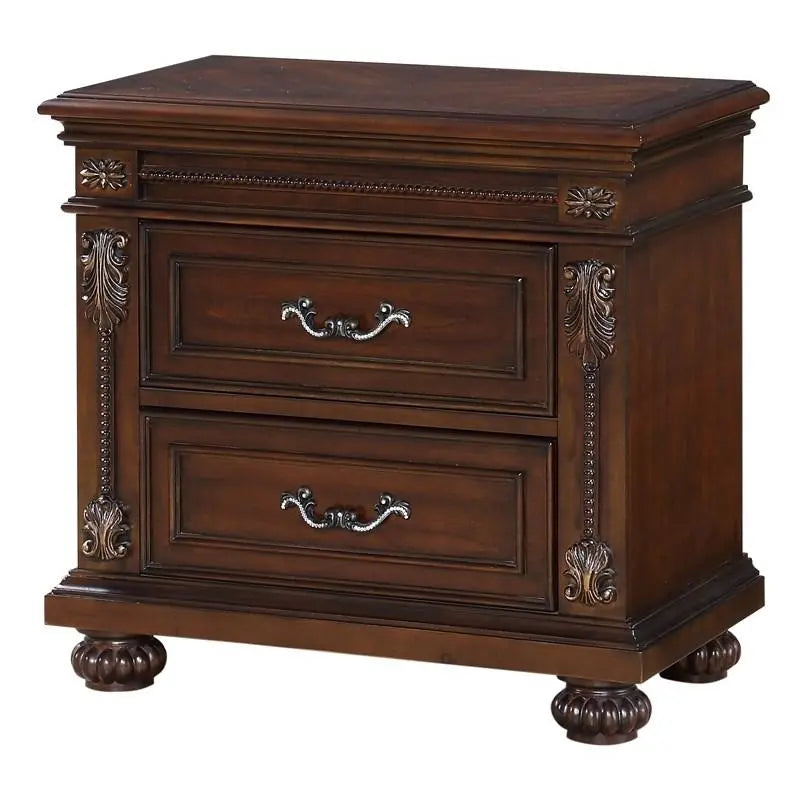 Destiny 6Pc Traditional Bedroom Set in Cherry Finish by Cosmos Furnitu ...