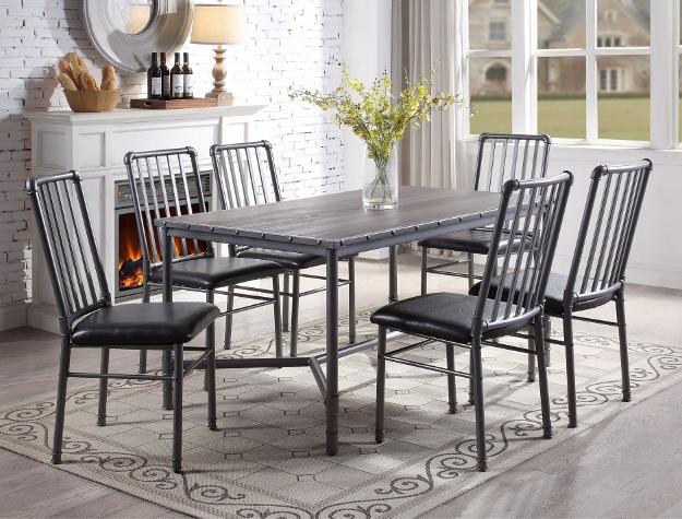 Devar Gray Metal Dining Set – SAMS MATTRESS & FURNITURE